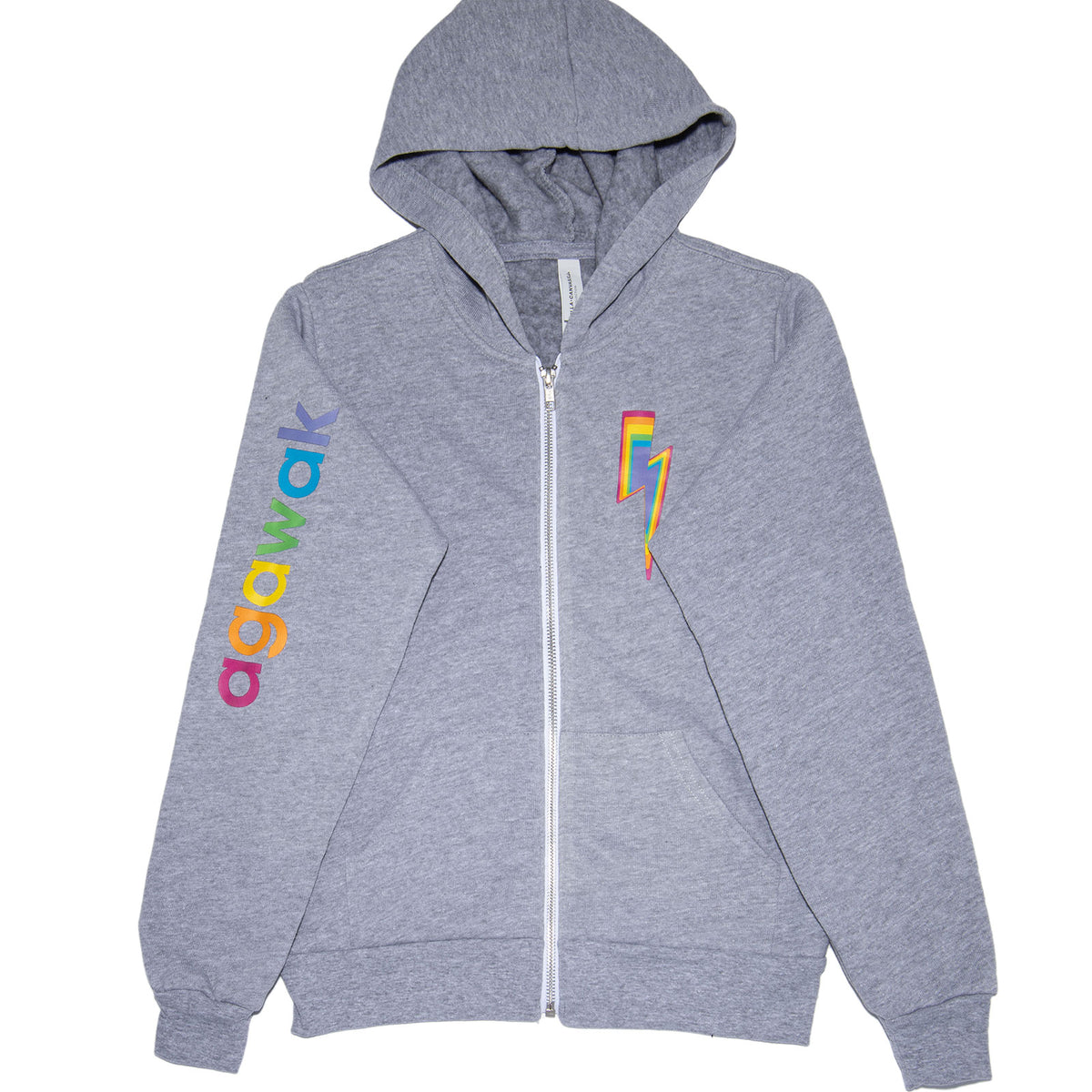 Girls Agawak Rainbow Bolt Camp Zip Hoodie- Frankie's on the Park