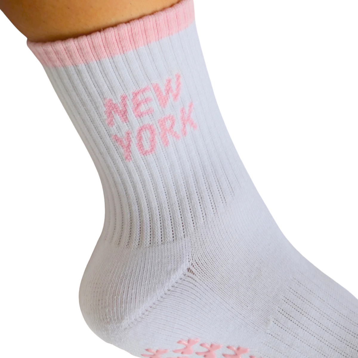 Accessories Colorful Natalie New York Pink Bow Grip Socks - Frankie's ...