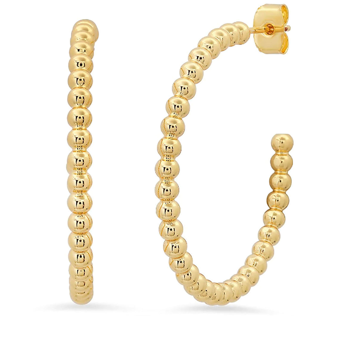 Accessories TAI Medium Gold Ball Hoops - Frankie's on the Park