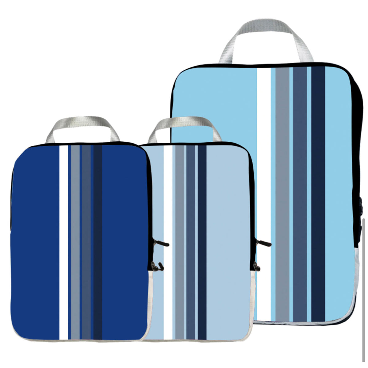 Packing Accessories Set of 3 Packing Cubes - Blue Stripe - Frankie's on ...