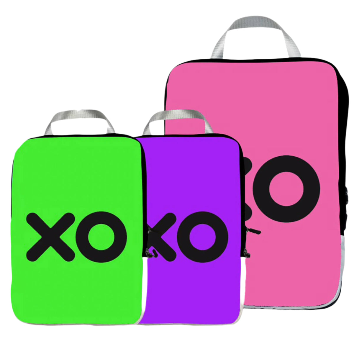 Packing Accessories Set of 3 Packing Cubes - Purple, Pink and Green XO ...